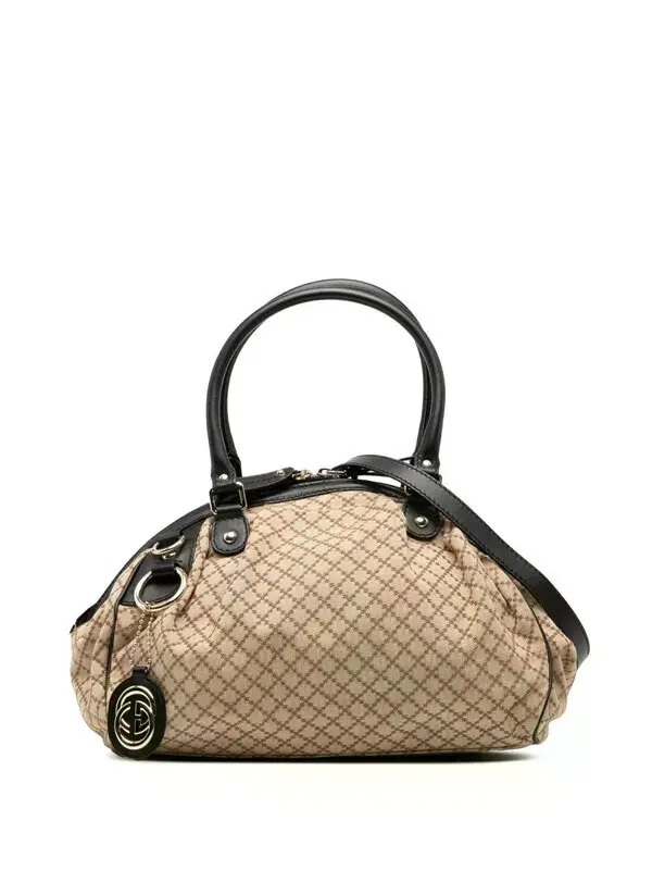 Gucci Diamante Canvas Sukey Satchel