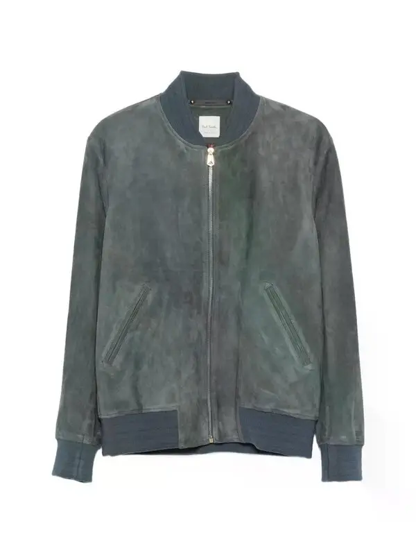 Paul Smith Suede Bomber Jacket - Blue