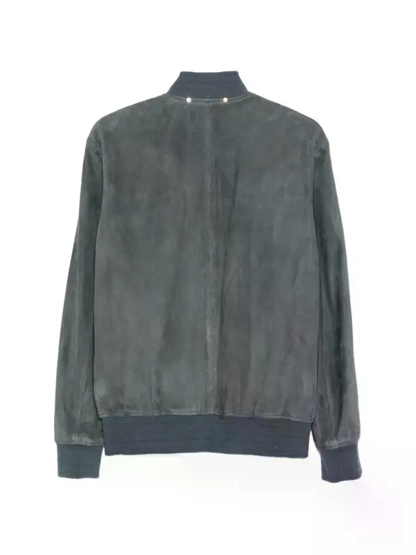 Paul Smith Suede Bomber Jacket - Blue