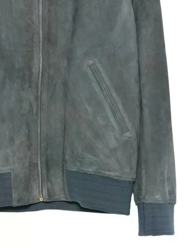 Paul Smith Suede Bomber Jacket - Blue