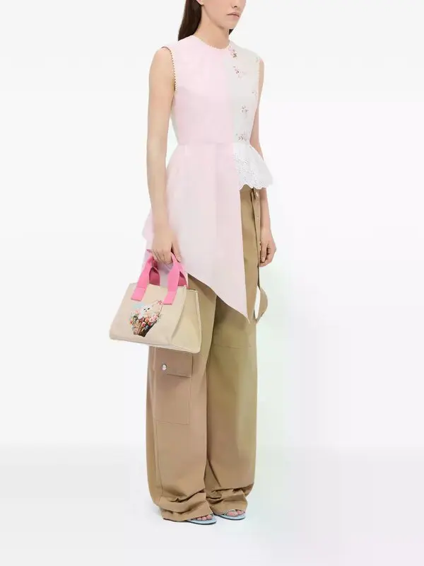 MSGM Printed Tote Bag - Neutrals
