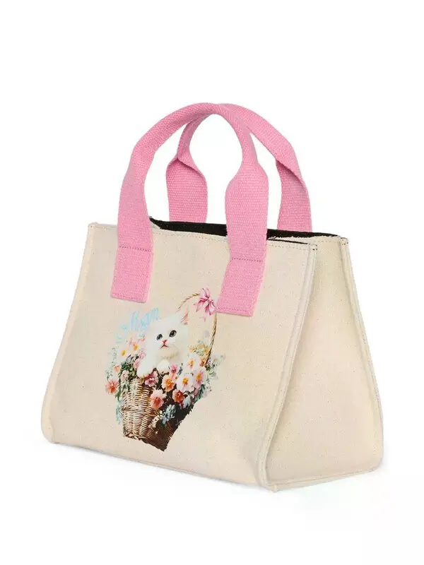 MSGM Printed Tote Bag - Neutrals
