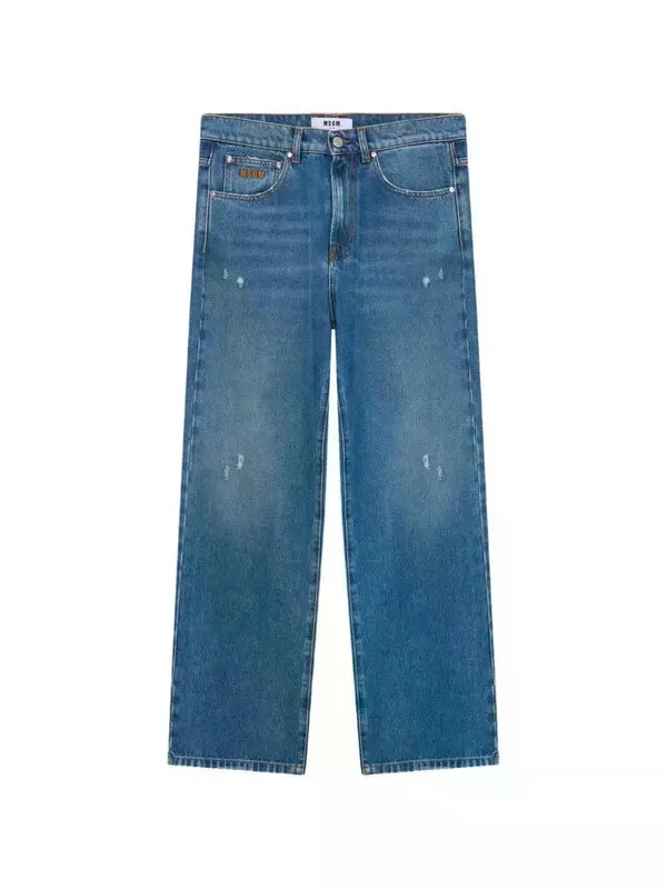 MSGM Distressed Regular Fit Jeans