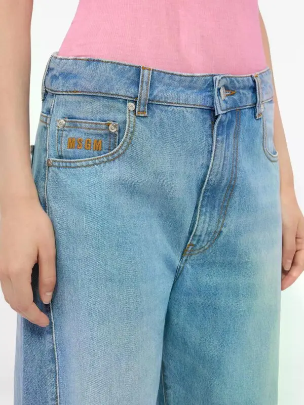MSGM Frayed-hem Jeans