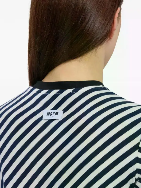 MSGM Striped Long Sleeved Top