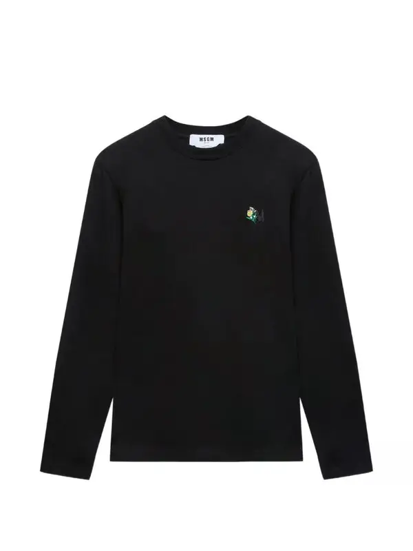 MSGM Floral Long-sleeve Top