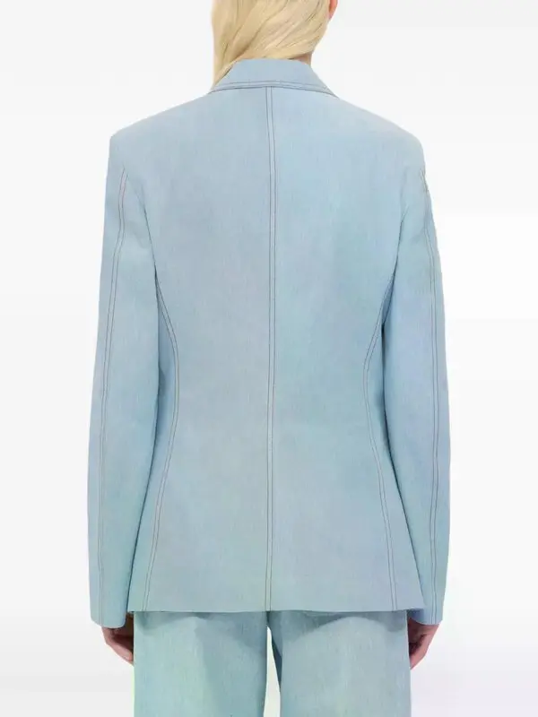 MSGM Topstitch Pocket Denim Jacket