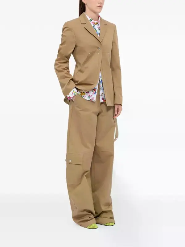 MSGM Button-fastening Blazer - Neutrals
