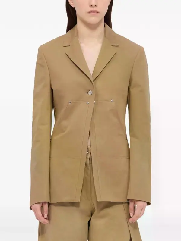 MSGM Button-fastening Blazer - Neutrals