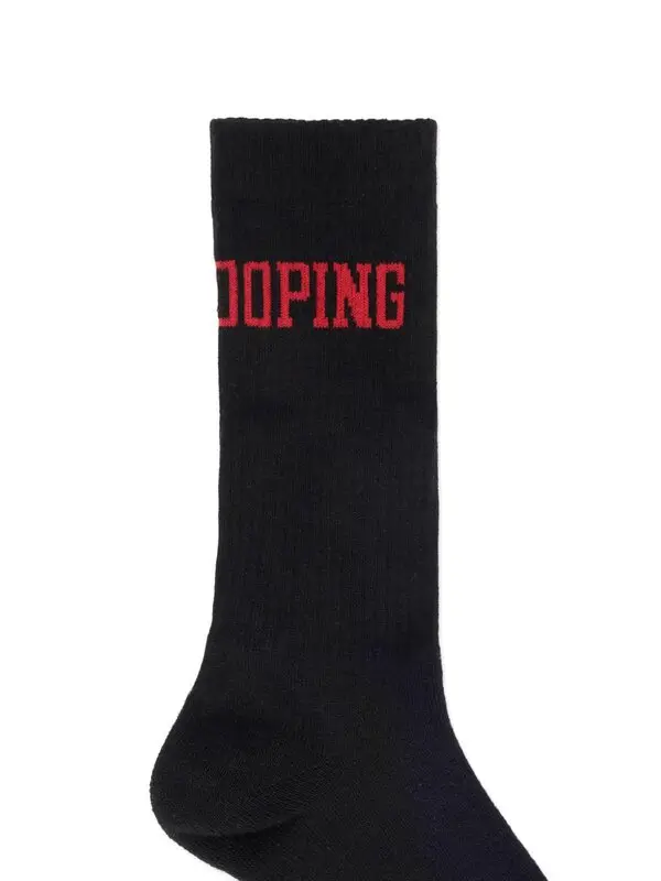 MSGM Lettering Socks - Black