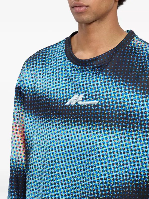 MSGM Dot-print Long-sleeve T-shirt