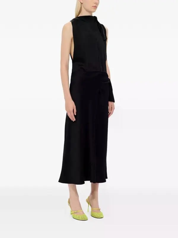 MSGM Bow Knot Midi Dress - Black