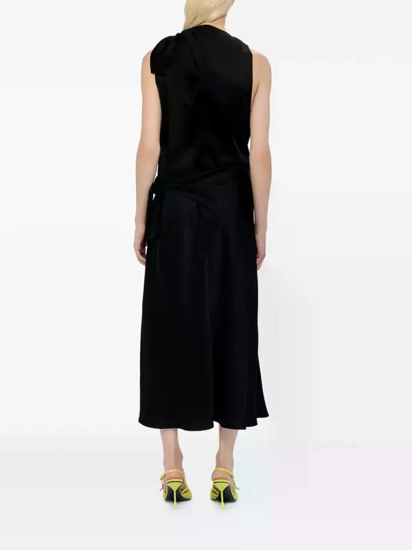 MSGM Bow Knot Midi Dress - Black