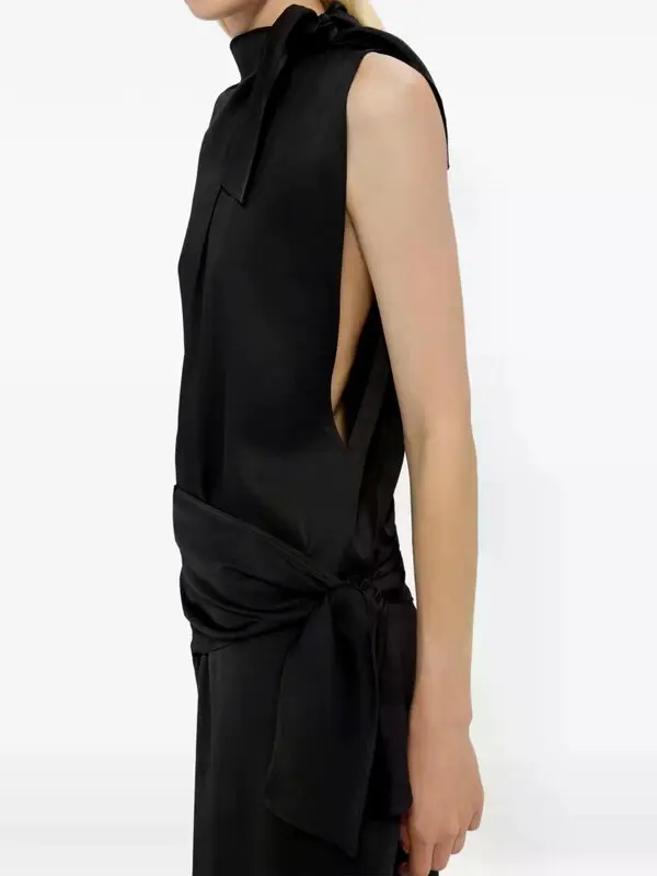 MSGM Bow Knot Midi Dress - Black
