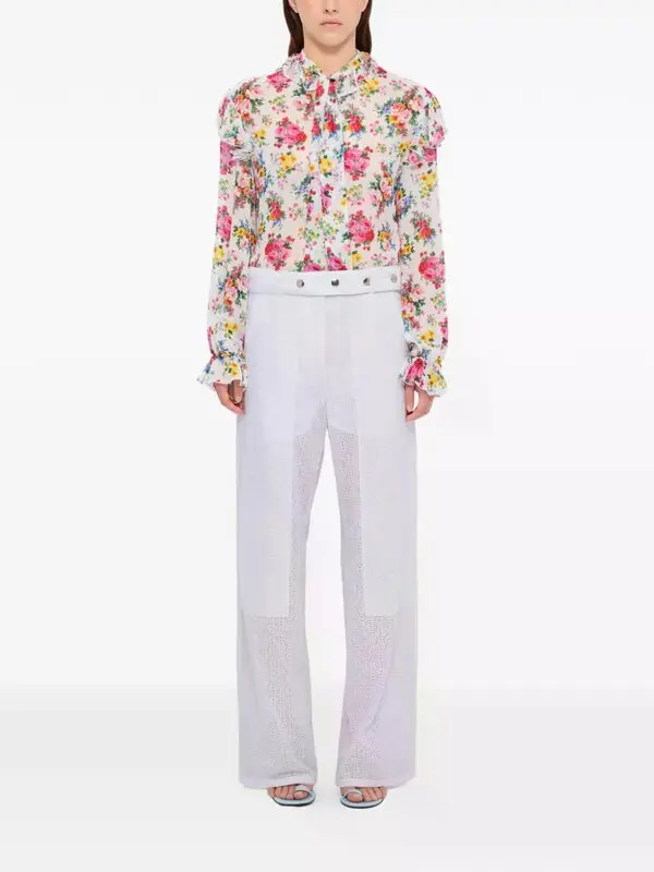 MSGM Eyelet-embellished Trousers