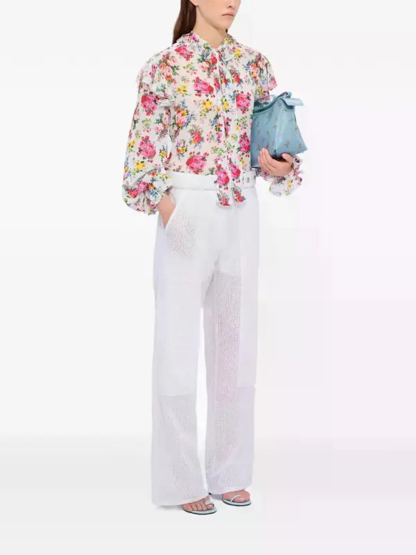 MSGM Eyelet-embellished Trousers