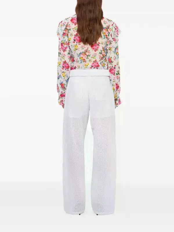 MSGM Eyelet-embellished Trousers