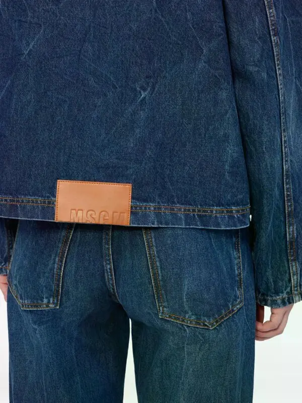 MSGM Patch-pocket Denim Jacket - Blue