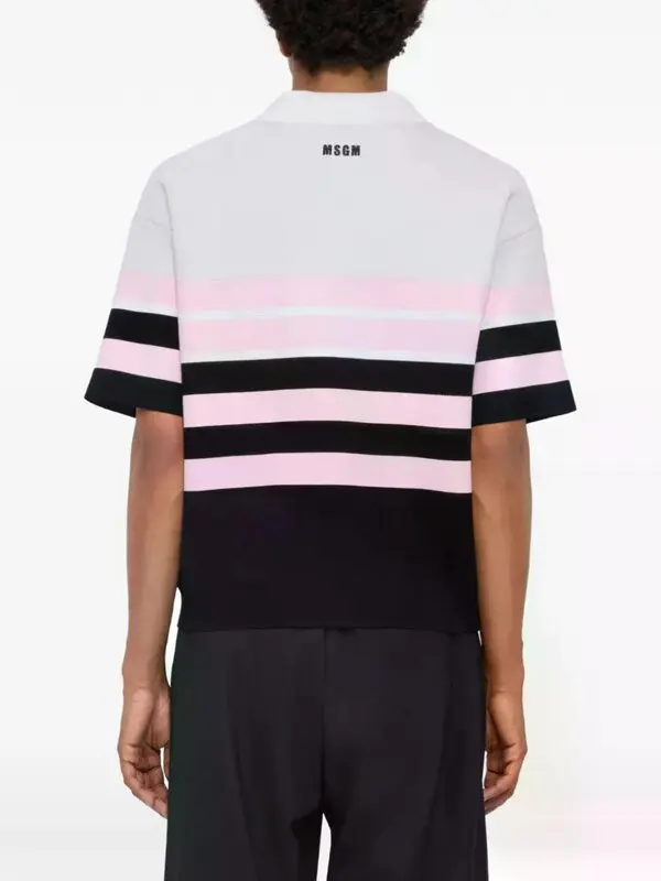 MSGM Striped Polo Shirt