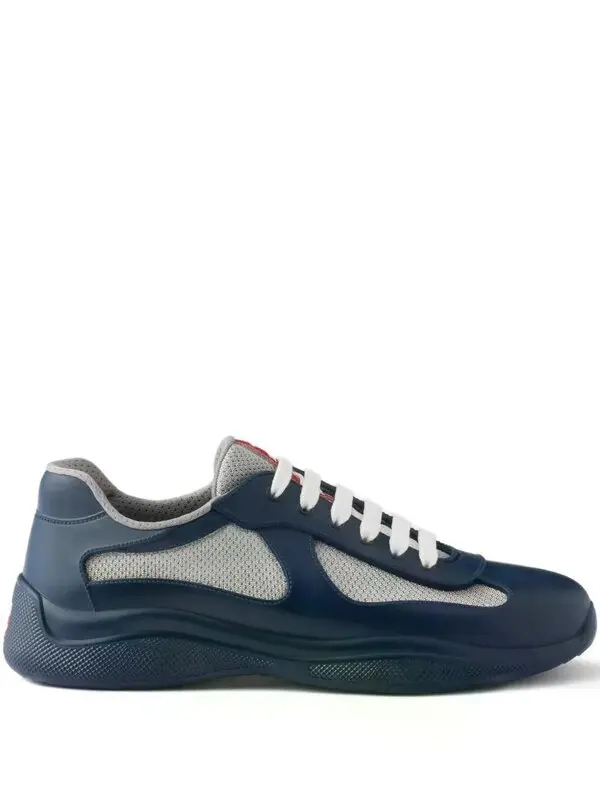Prada America's Cup Bike Fabric Badge Sneakers - Blue