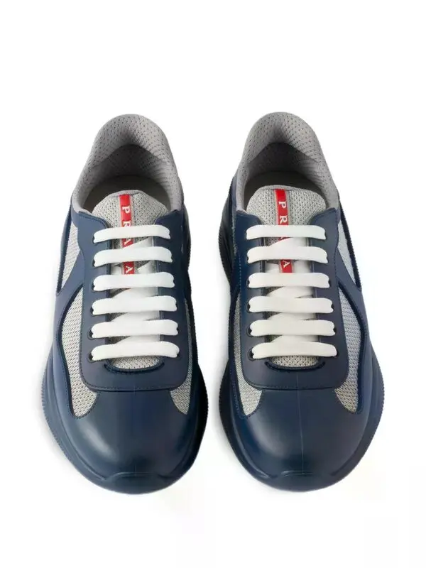 Prada America's Cup Bike Fabric Badge Sneakers - Blue