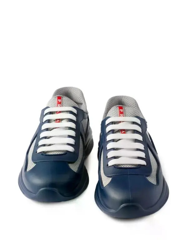 Prada America's Cup Bike Fabric Badge Sneakers - Blue