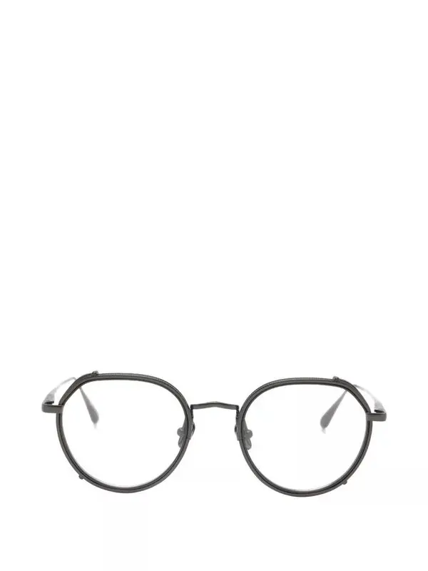 Linda Farrow Falcon Round-frame Glasses - Black