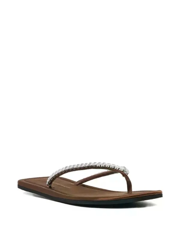 GIUSEPPE ZANOTTI Sandals With Crystal Embellishment - Brown