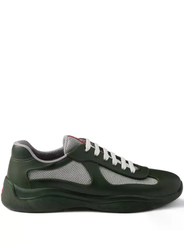 Prada America's Cup Soft Fabric Sneakers - Green