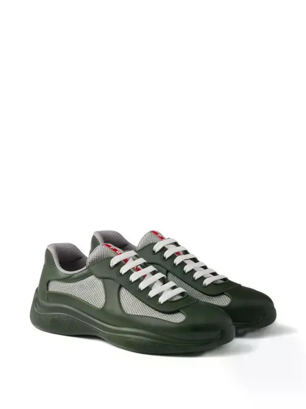 Prada America's Cup Soft Fabric Sneakers - Green