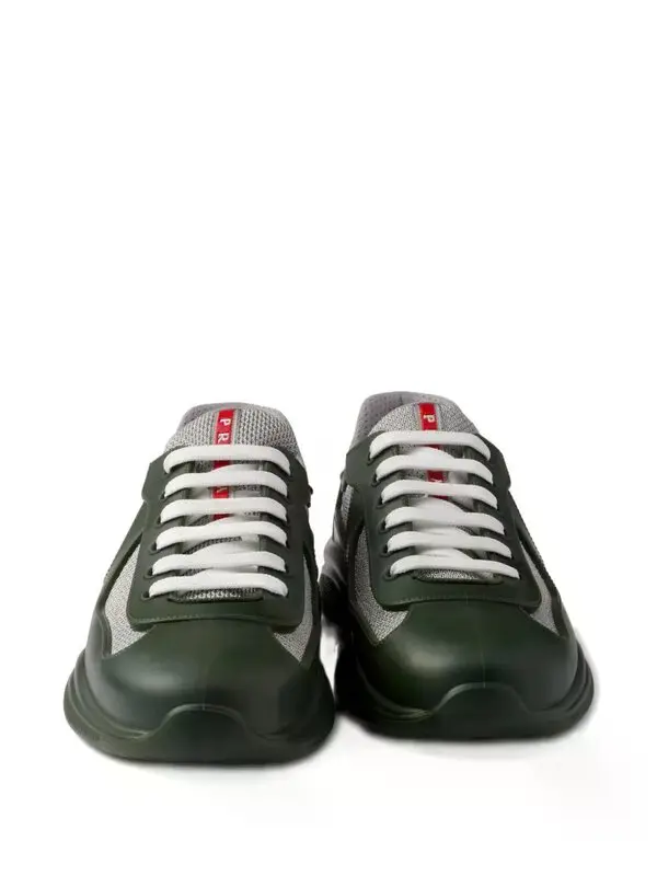 Prada America's Cup Soft Fabric Sneakers - Green