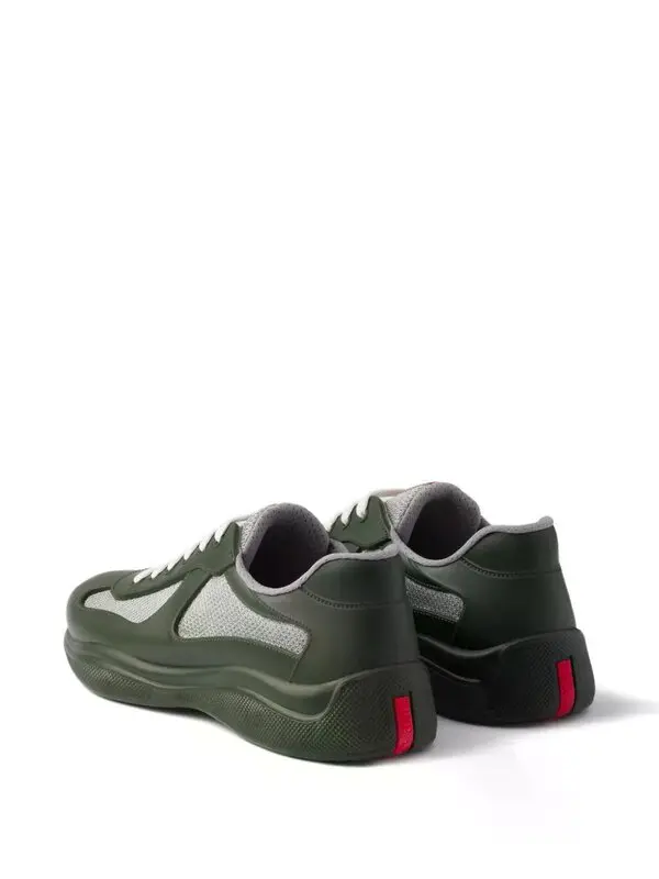 Prada America's Cup Soft Fabric Sneakers - Green