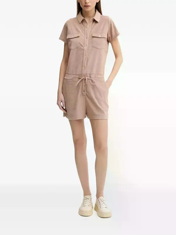 Melissa Odabash Cheryl Buttoned Drawstring Playsuit
