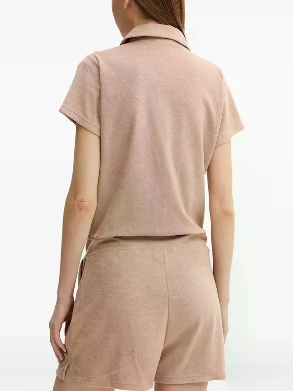 Melissa Odabash Cheryl Buttoned Drawstring Playsuit