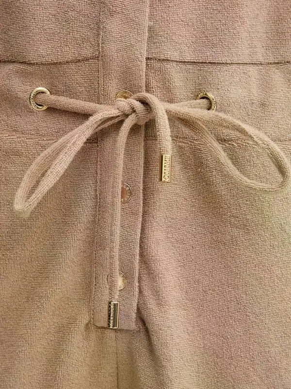 Melissa Odabash Cheryl Buttoned Drawstring Playsuit
