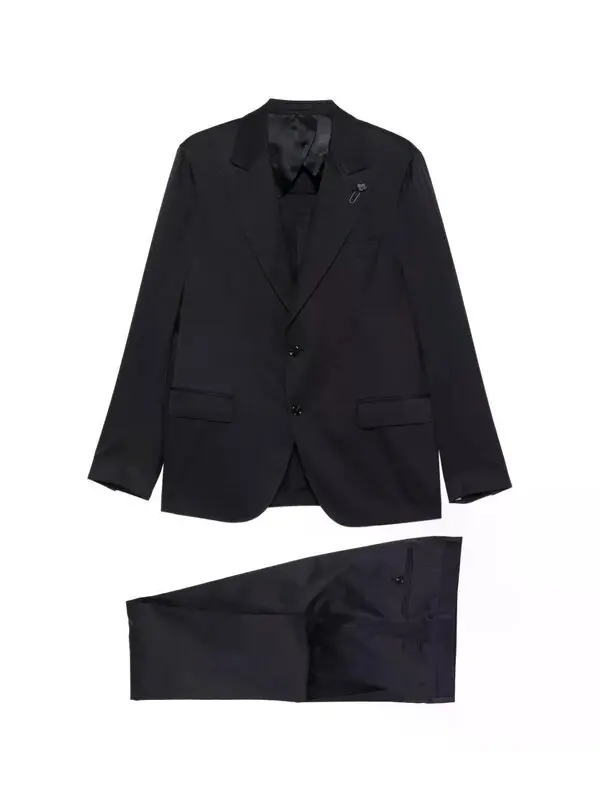 LARDINI Single-breasted Cotton Suit - Blue