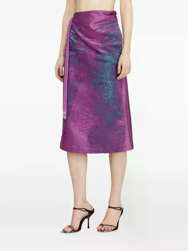 DIESEL® Midi Skirt With Logo Detail