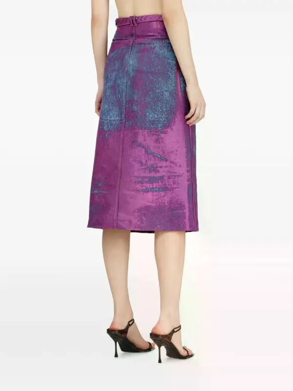 DIESEL® Midi Skirt With Logo Detail