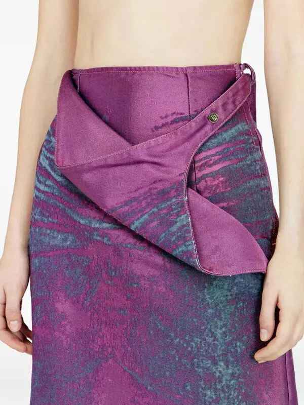 DIESEL® Midi Skirt With Logo Detail