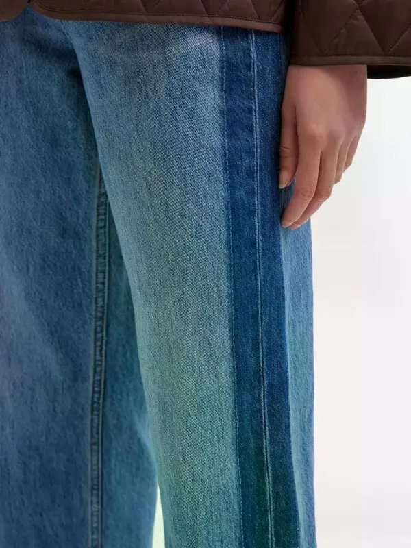 Rag & Bone Shea Panel Straight-leg Jeans - Blue