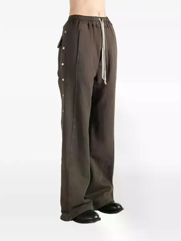 Rick Owens Wide Leg Button Trousers - Brown