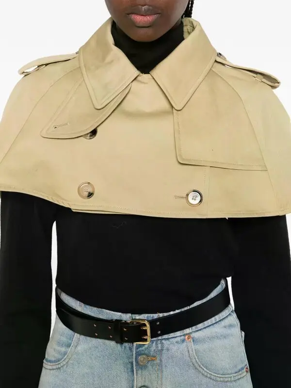 Burberry Buttoned Cropped Jacket
