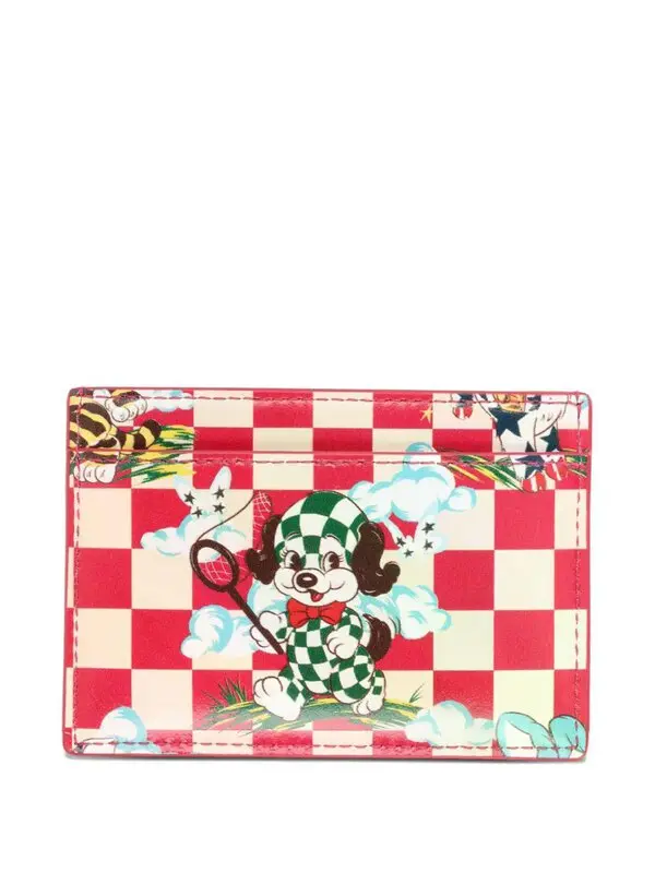 Kenzo Graphic Leather Cardholder - Red