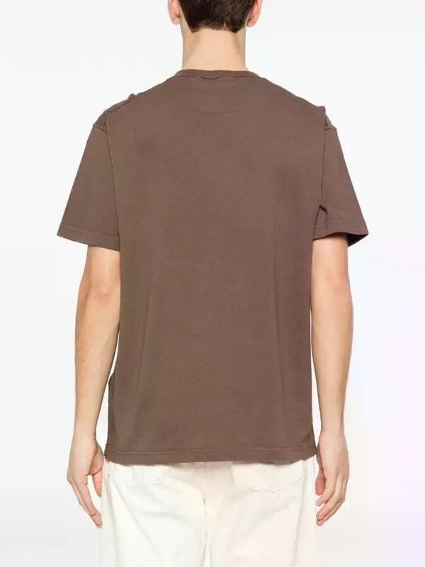 Stone Island Logo-patch T-shirt - Brown