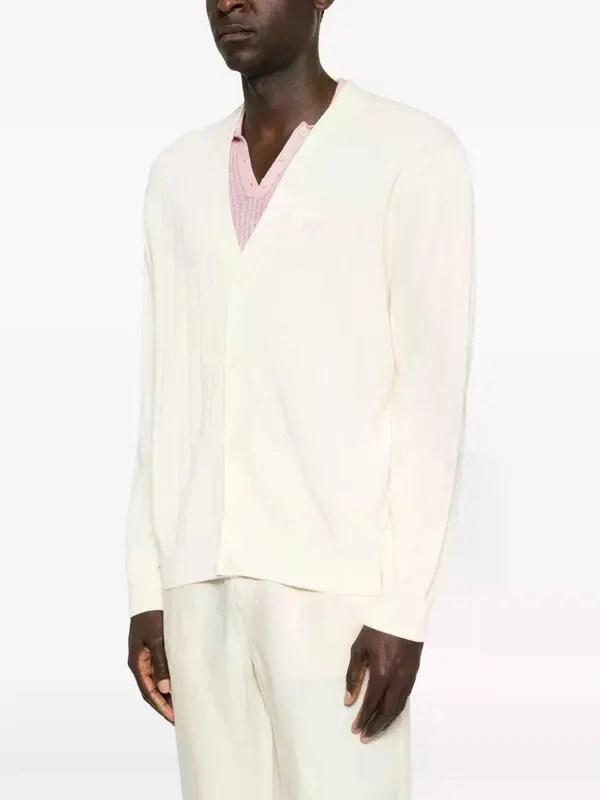 Lacoste Ribbed Button Cardigan
