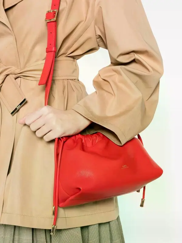A.p.c. Mini Drawstring Crossbody Bag - Red