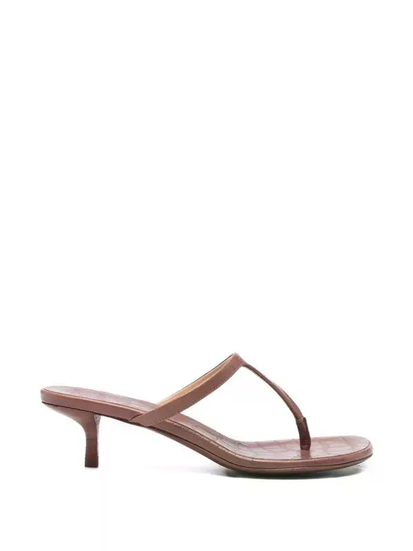 Marsèll Thong Crocodile-effect Sandals - Brown