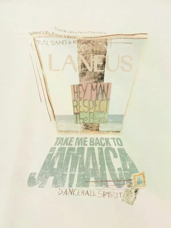 LANEUS Logo-print T-shirt