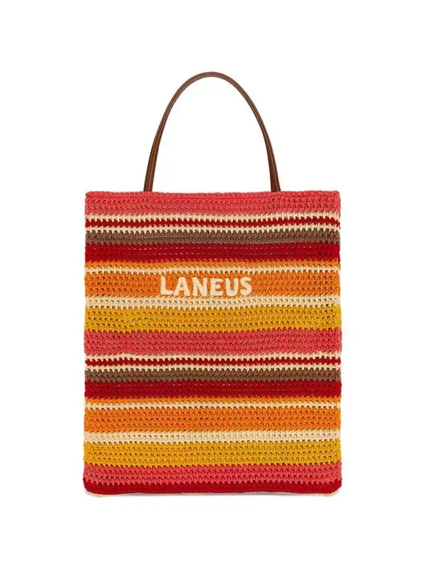 LANEUS Striped-pattern Shoulder Bag