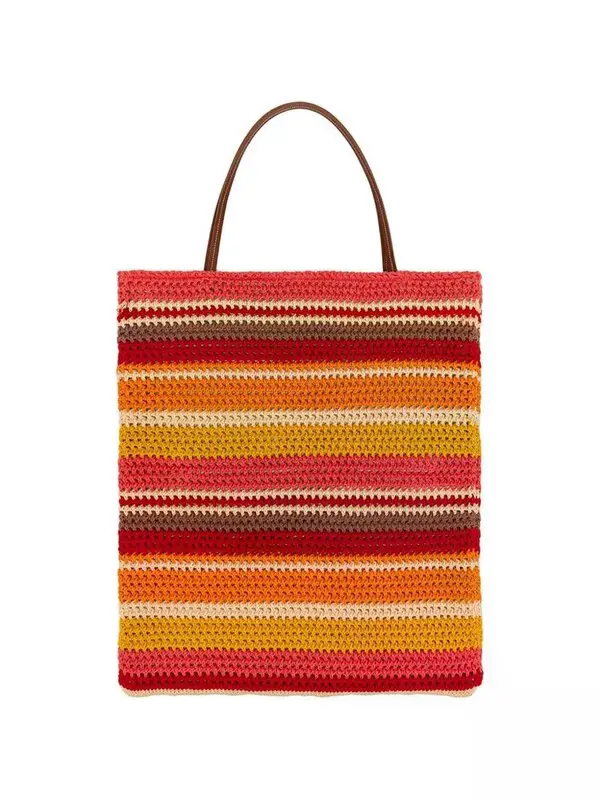 LANEUS Striped-pattern Shoulder Bag